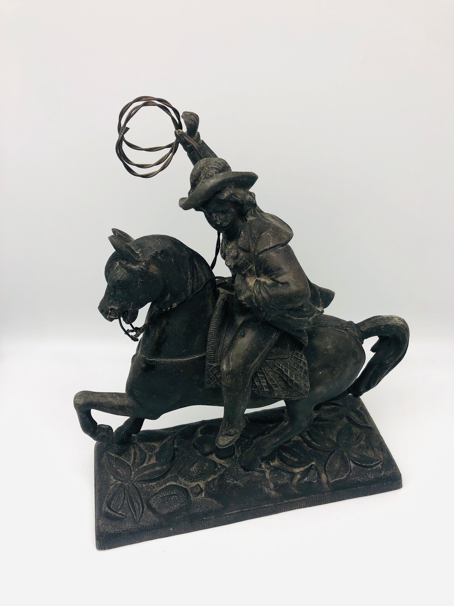 Antique Buffalo Bill Cody Wild West Statue, Cast Metal Spelter Statue ...
