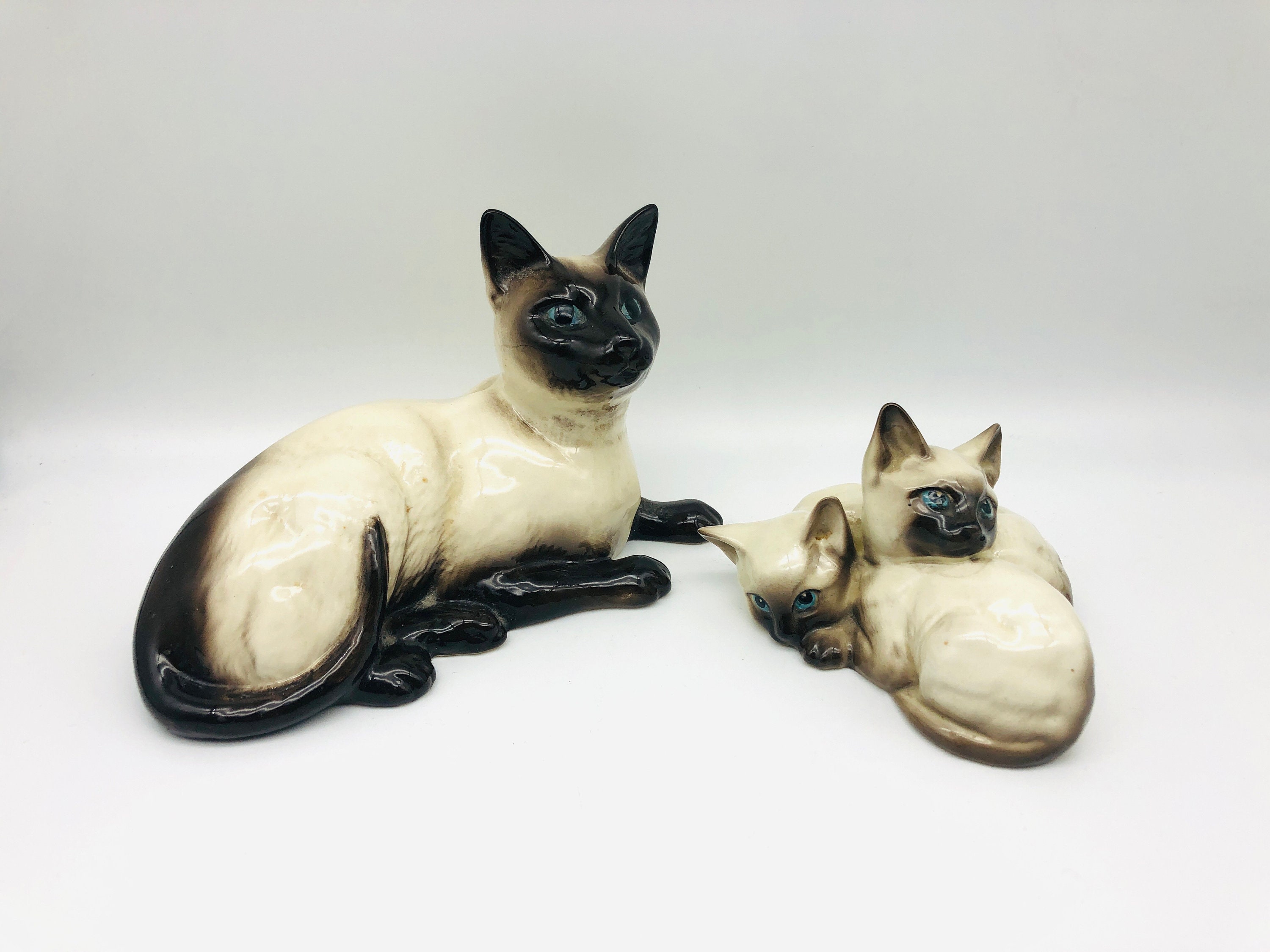 Large Vintage BESWICK Siamese Cats, Beswick England, Cat Figurines ...