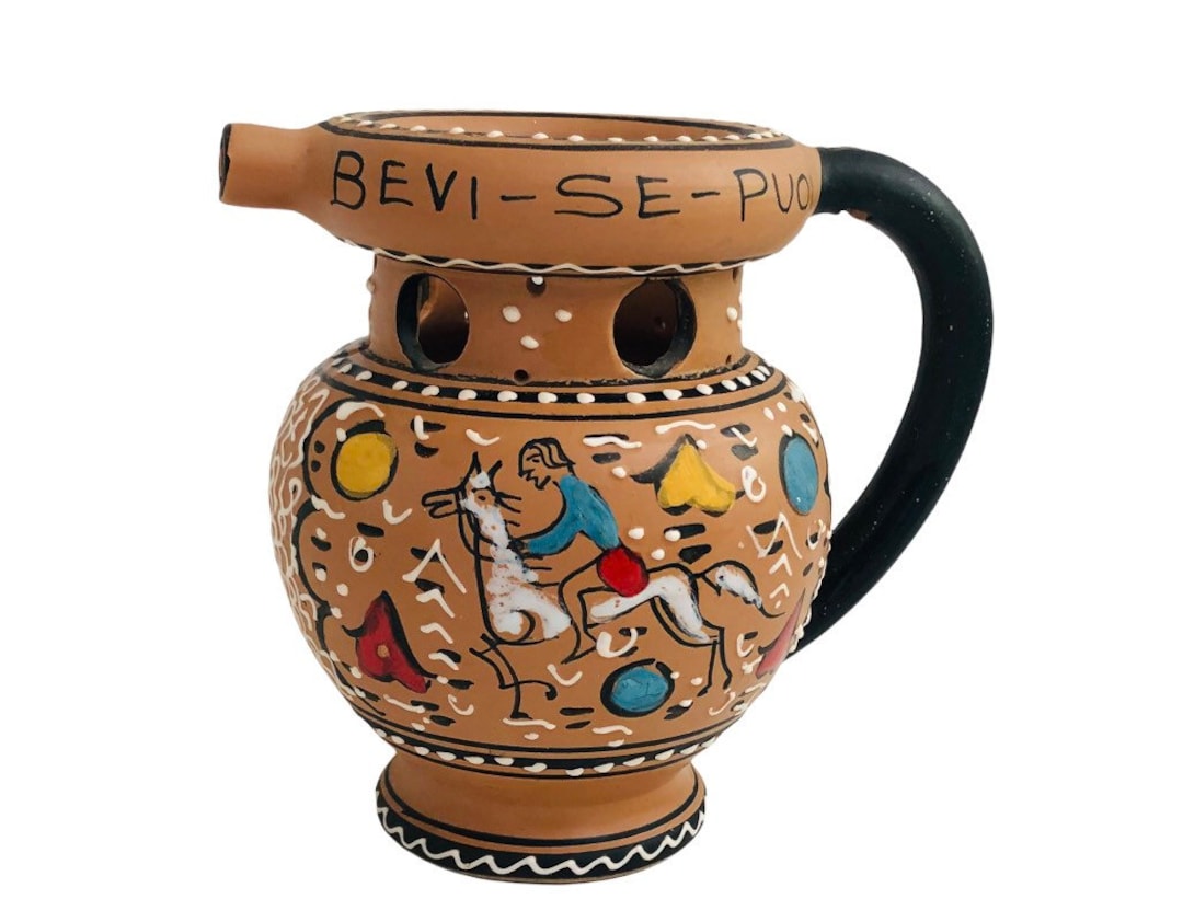 Italian Pitcher Vintage Bevi Se Puoi Holy Pitcher Italy joke - Etsy