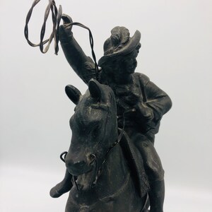 Antique Buffalo Bill Cody Wild West Statue, Cast Metal Spelter Statue ...