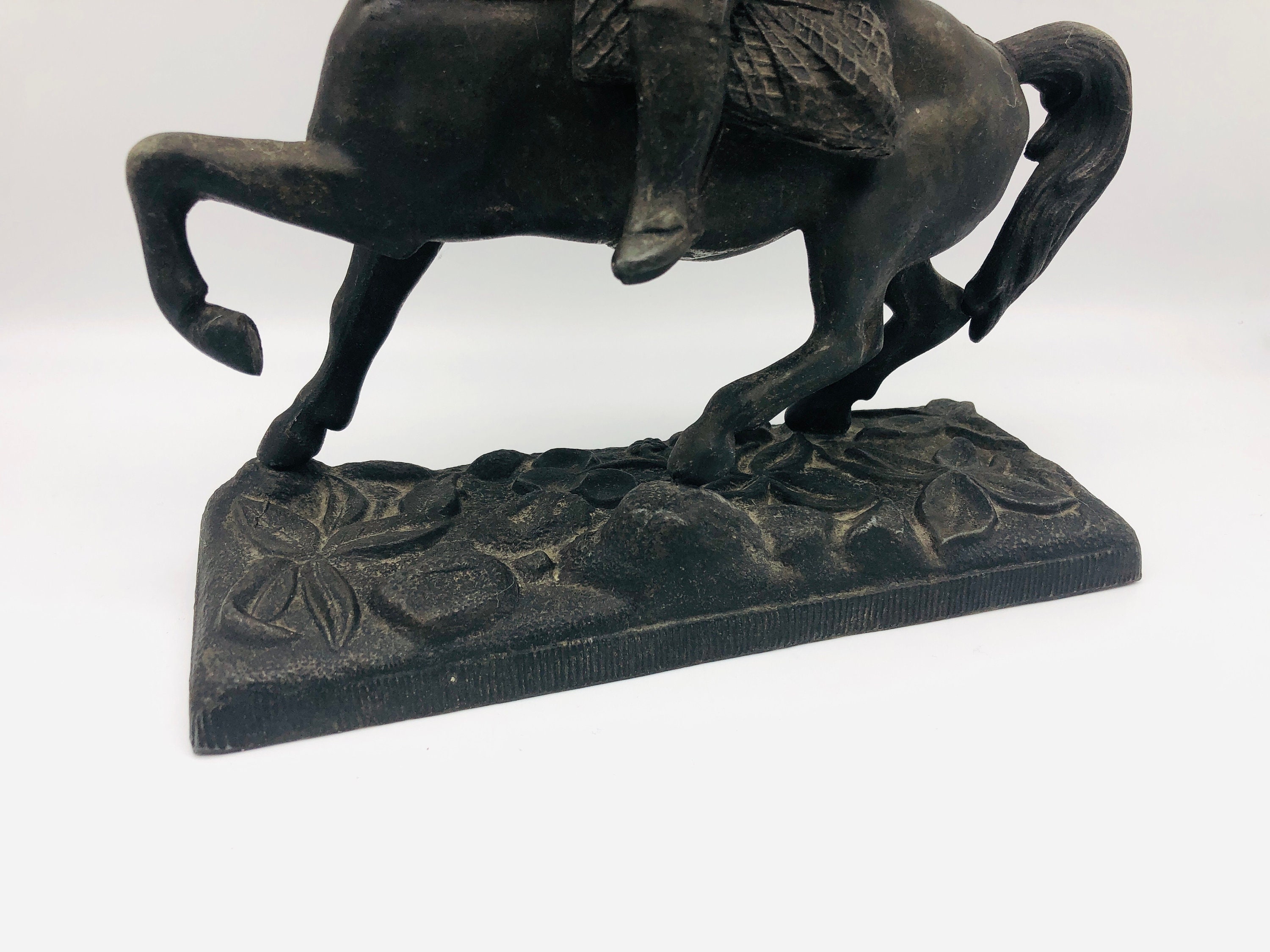 Antique Buffalo Bill Cody Wild West Statue, Cast Metal Spelter Statue ...