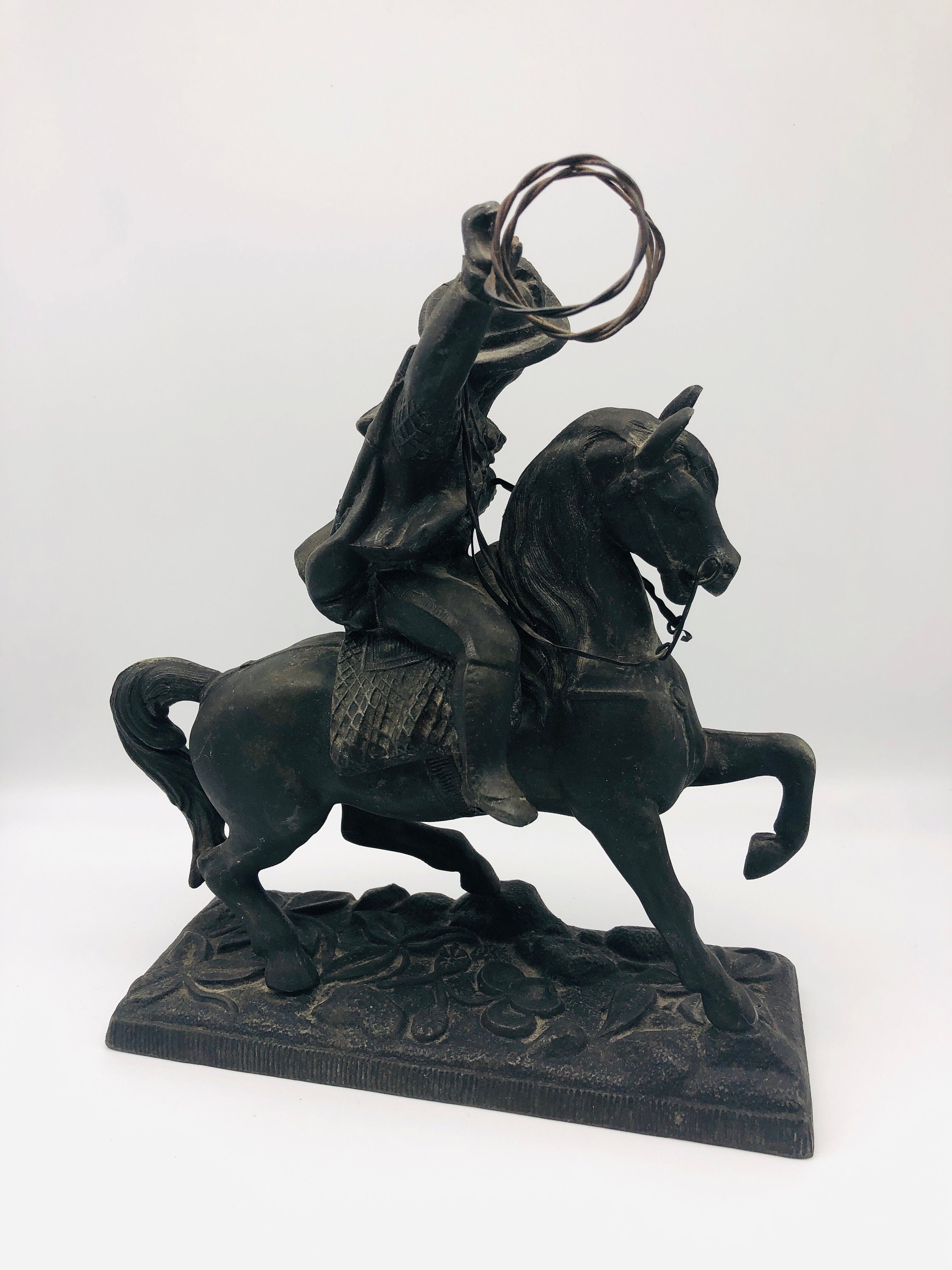 Antique Buffalo Bill Cody Wild West Statue, Cast Metal Spelter Statue ...