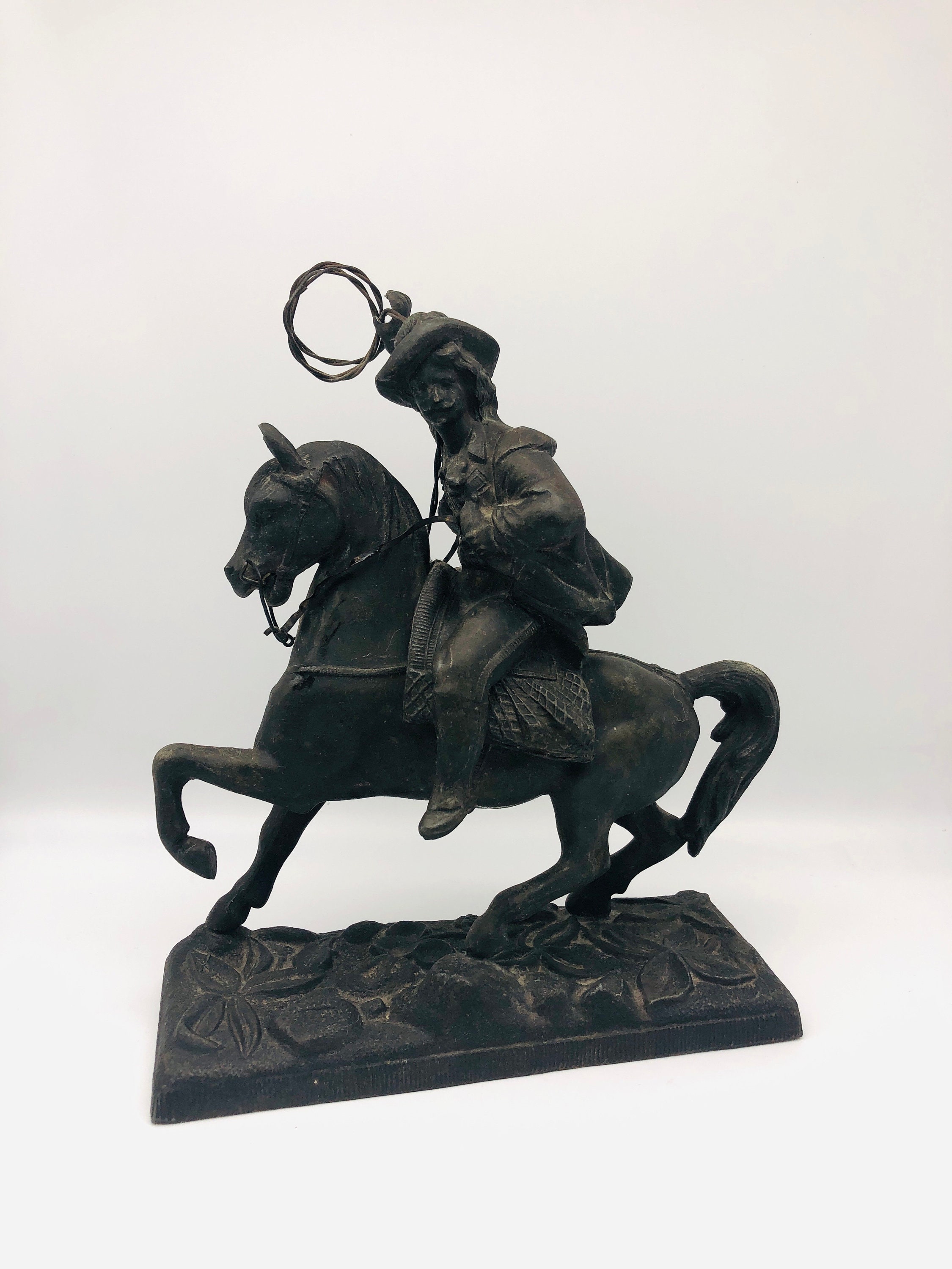 Antique Buffalo Bill Cody Wild West Statue, Cast Metal Spelter Statue ...