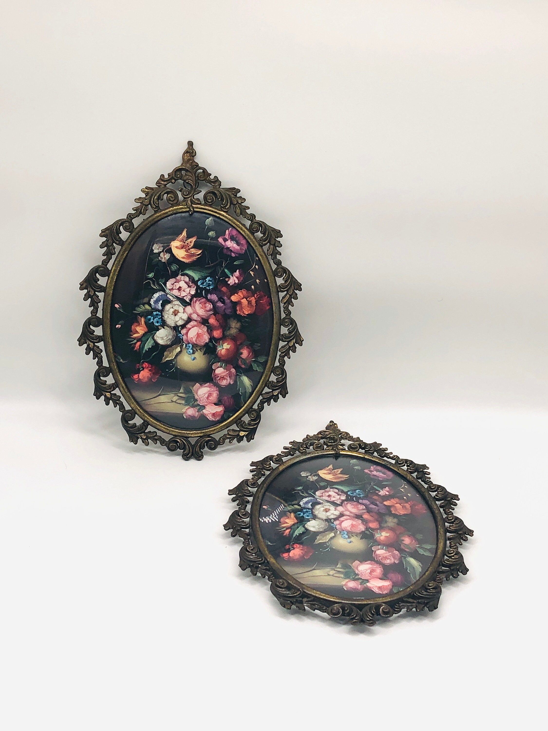 Vintage Italian Ornate Metal Filigree Frame, Victorian, Shabby Chic ...