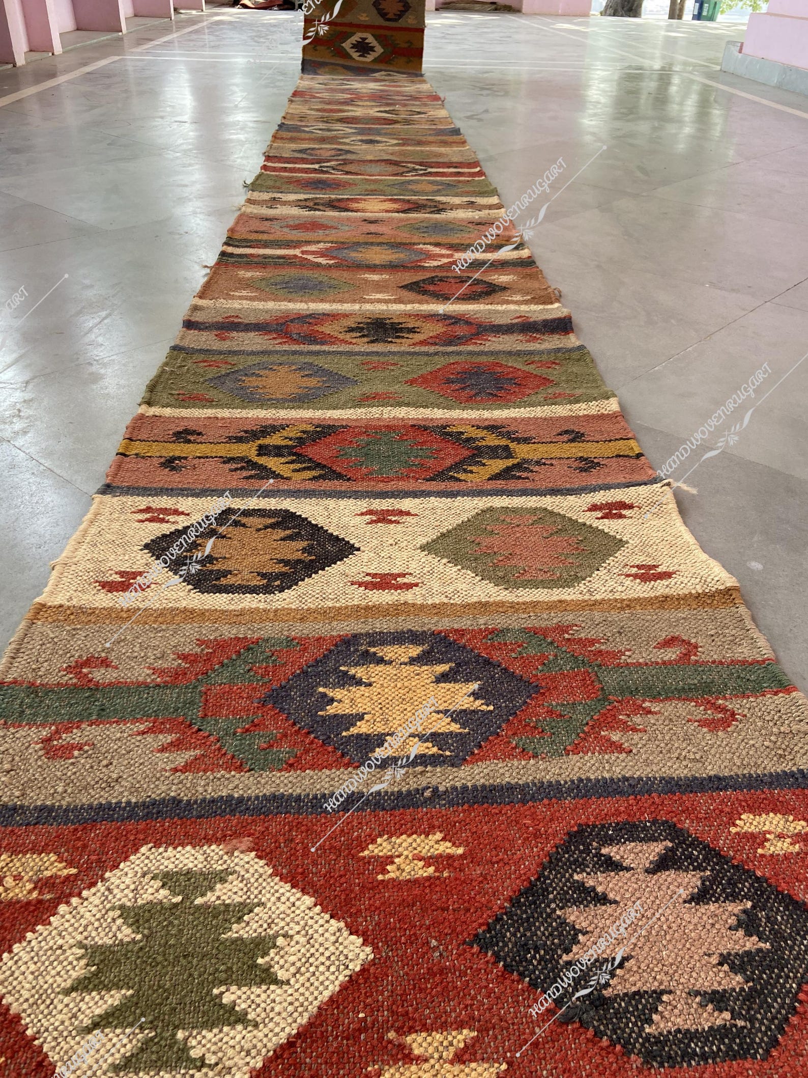 Handmade Wool Jute Rug, Navajo Kilim Rug, Aztec Rug, Accent Rug ...