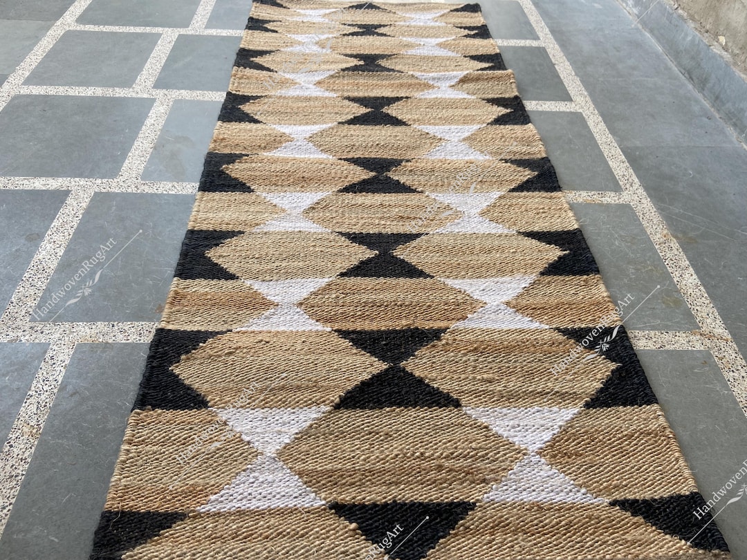 Handmade Hemp Stair Runner: Boho Jute Rug, Custom Size - Etsy