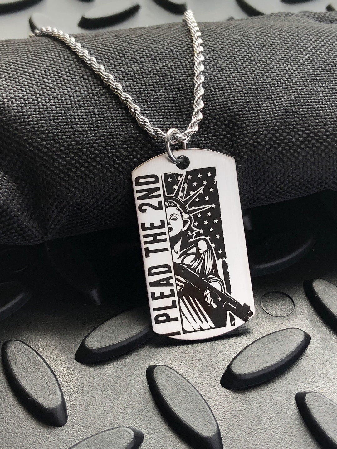 I Plead the 2nd Necklace - 2A Necklace - Dog Tag Necklace - Second ...