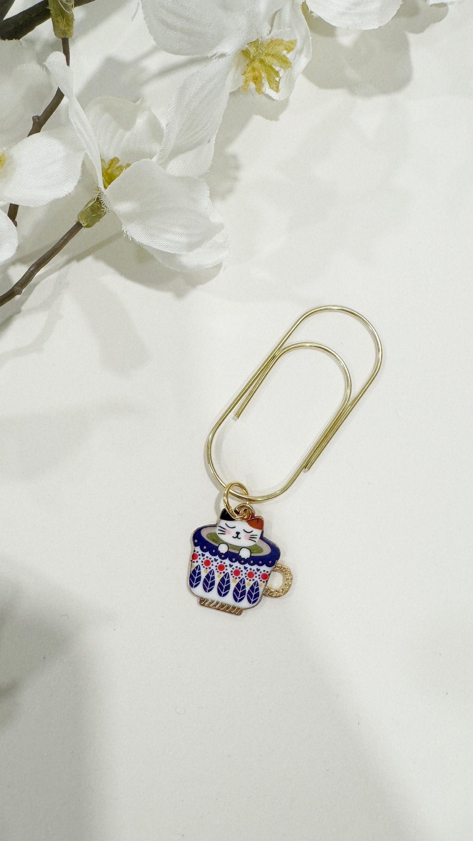 Cat Bookmark, Cat Lover Bookmark, Cat in a Mug Bookmark, Cat Lover Gift ...