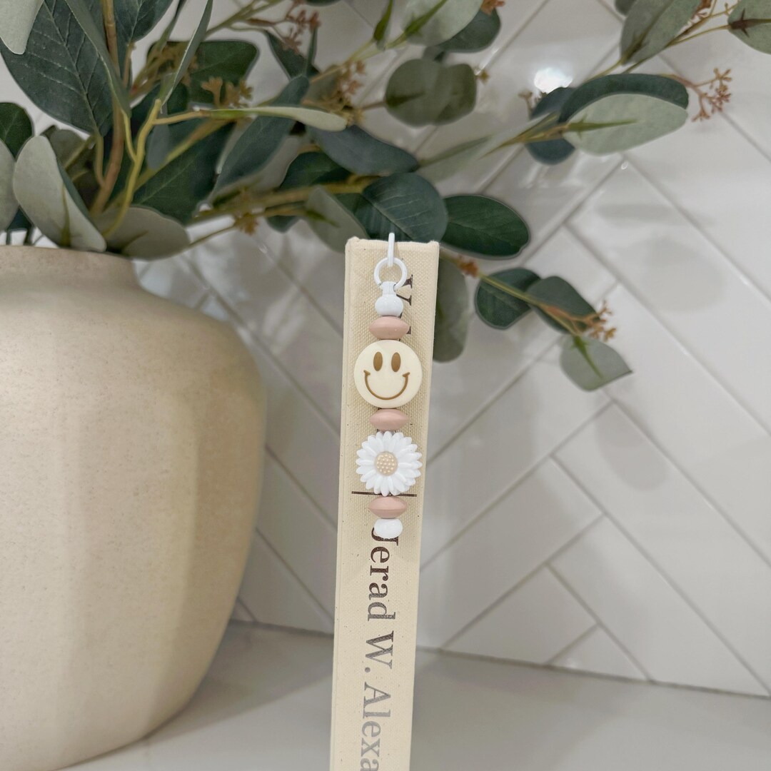 Bookmark, Beaded Bookmark, Happy Face Bookmark, Happy Bookmark, Book ...