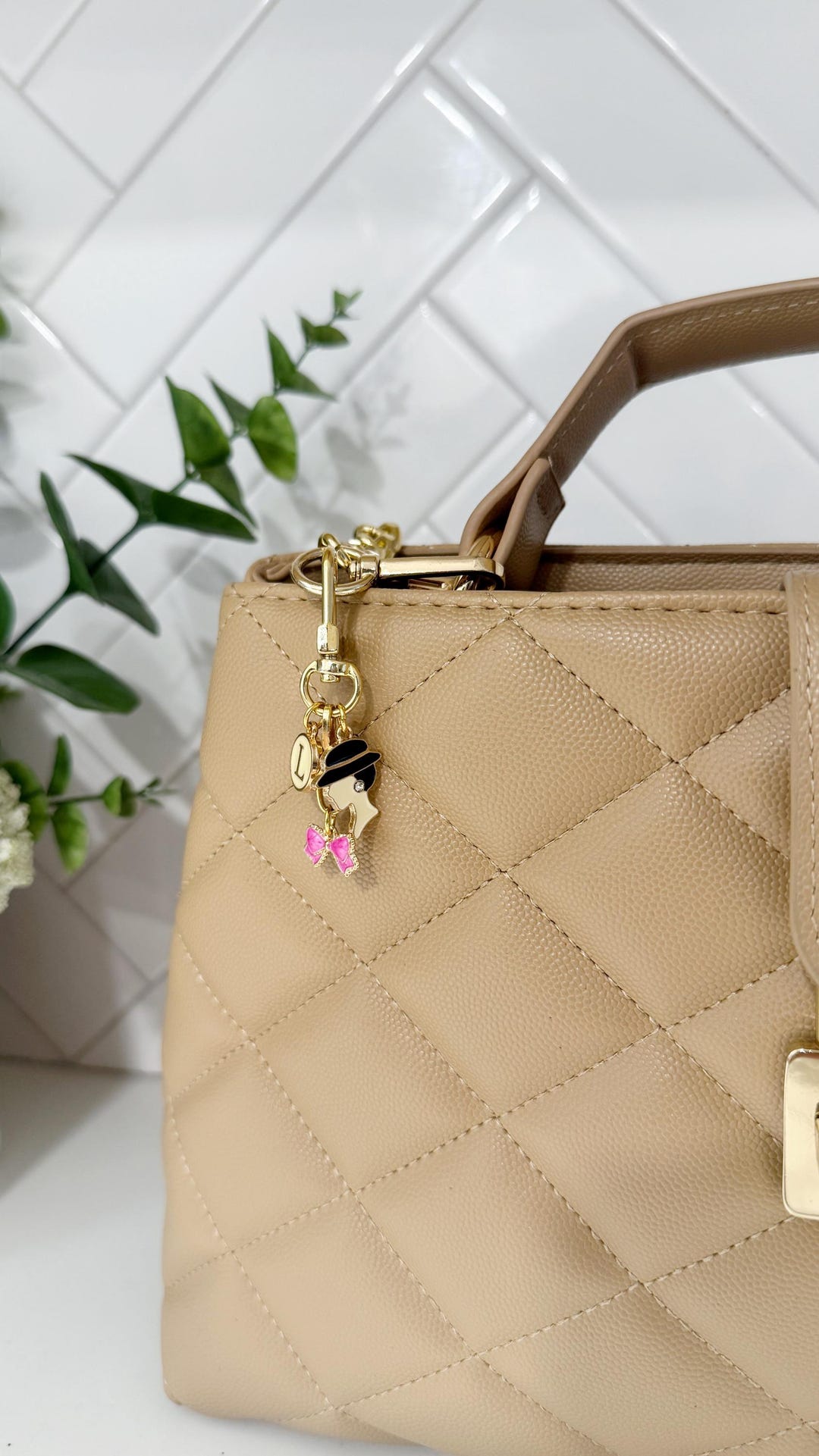 Custom Bag Charm, Custom Charm Keychain, Letter Charm, Gift for Girl ...
