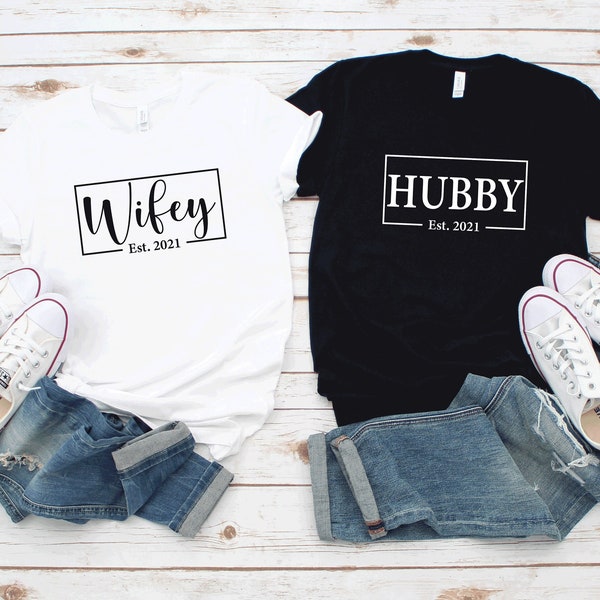 Hubby Wifey Shirts Etsy