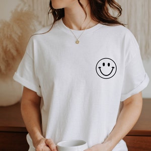 Smiley Faces Shirt, Smile Face T-shirt, Cute Smiley Face Shirt, Trendy ...