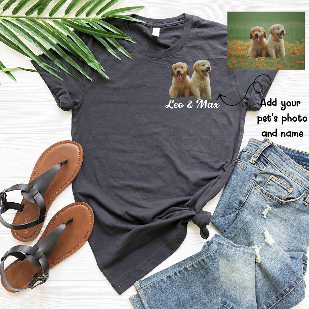 Custom Dog Tshirt, Custom Dog Photo and Name Shirt, Custom Dog Shirt ...