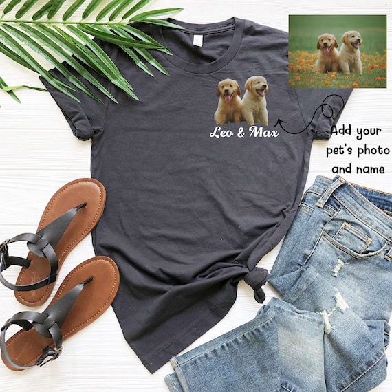 Custom Dog Tshirt Custom Dog Photo and Name Shirt Custom Dog - Etsy