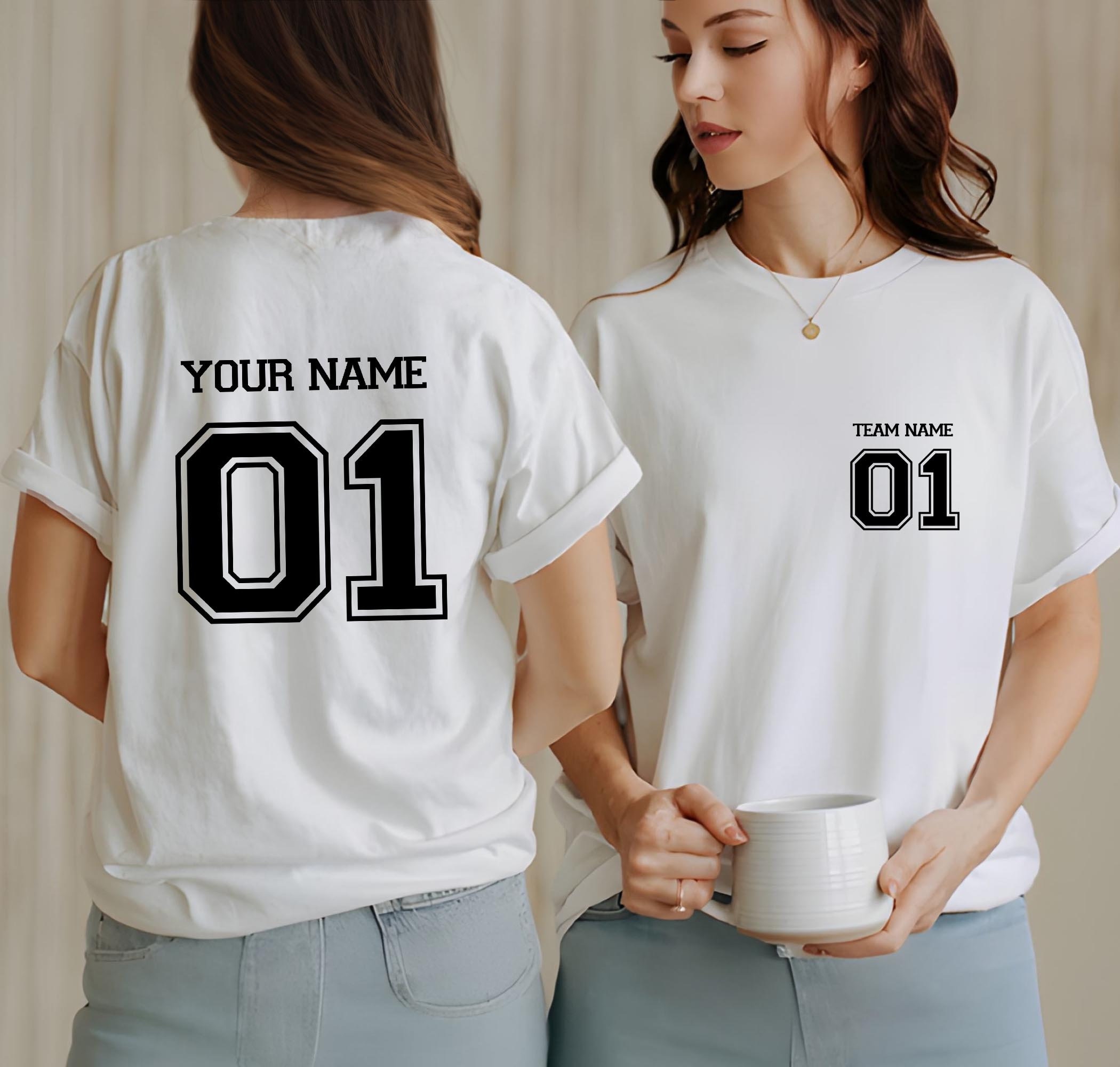Personalized Sport T-shirt Front Back Name and Number,custom Sport T ...