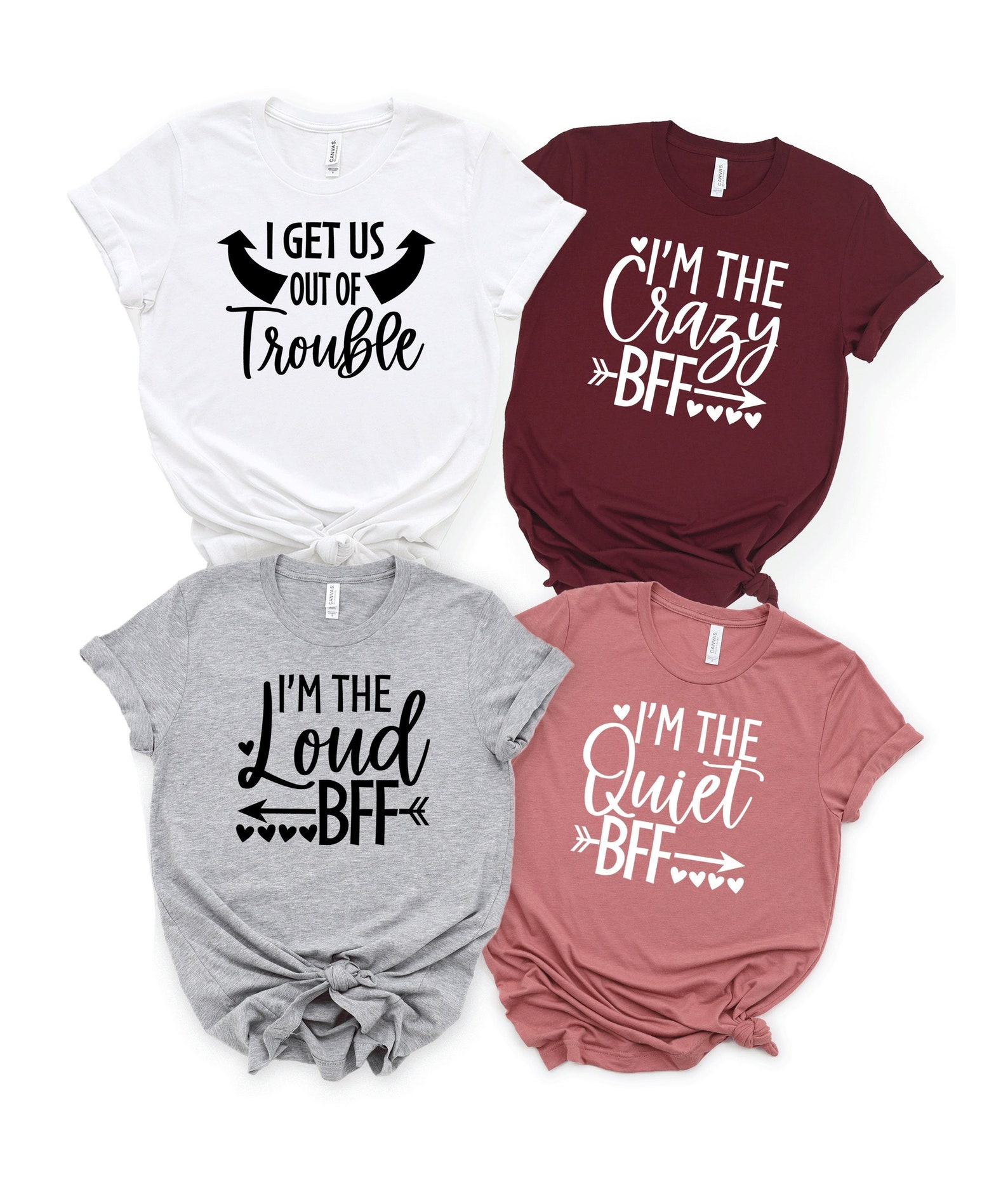 Funny Best Friends Matching Shirts BFF T-shirts Besties - Etsy