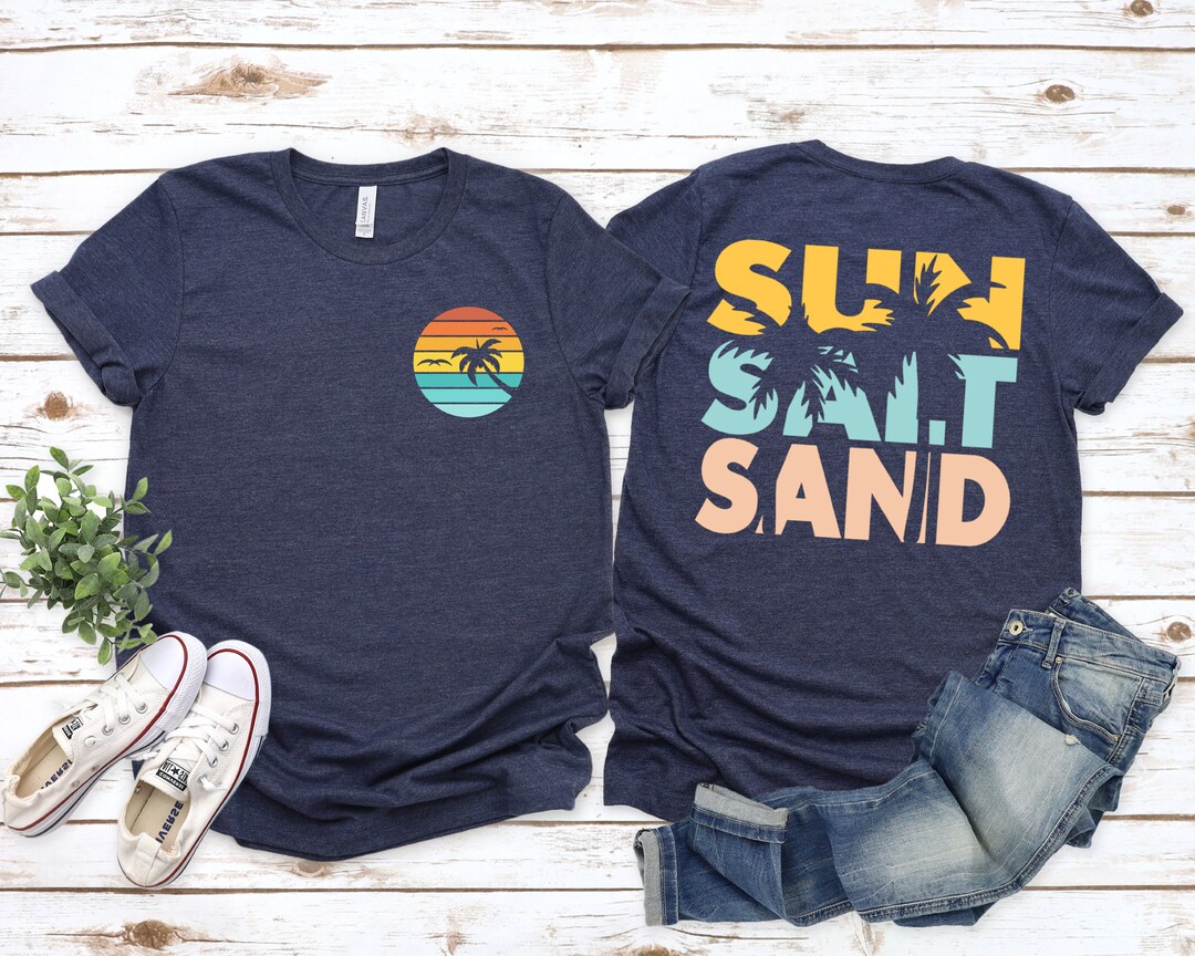 Sun Salt Sand Summer 2025 T-shirt, Retro Vintage Summer Shirt, Summer ...