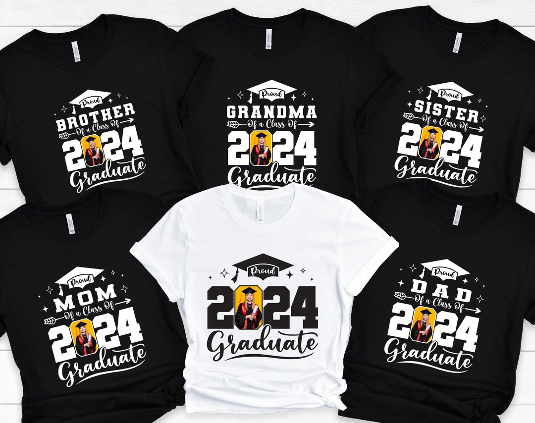 Custom Proud Family of a 2024 Graduation Photo T-shirt, Personalized ...