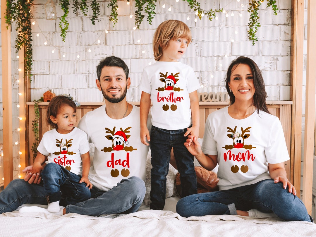 Reindeer Family Shirts,family Christmas Tshirts,reindeer Mom Dad ...