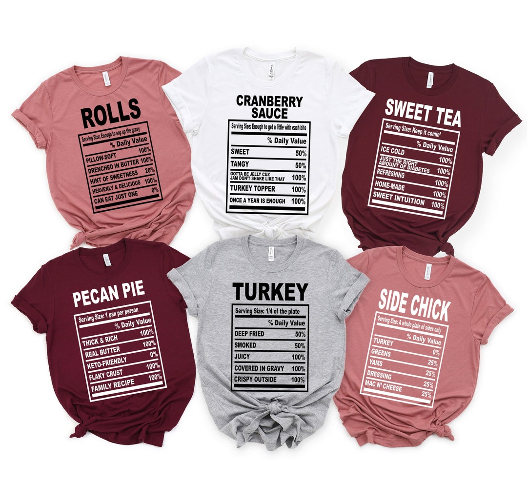 Nutrition Thanksgiving Food Shirts, Soul Food Thanksgiving, Family ...