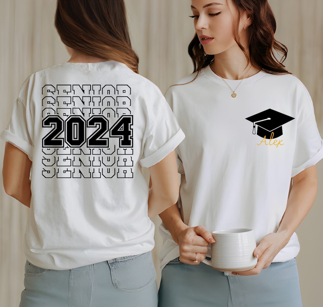 Custom Senior 2024 Graduation T-shirt, Personalized Graduate T-shirt ...