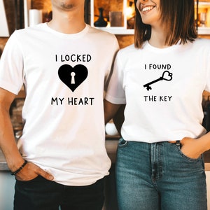 I Locked My Heart,i Found the Key,couples T-shirts,couple Matching ...