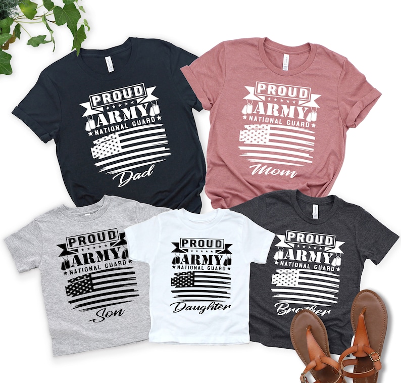 Proud Army National Guard Family Matching Shirts Custom Army - Etsy