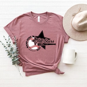 All Stars Baseball Shirt, Baseball Teams Shirt, Custom Baseball Name ...