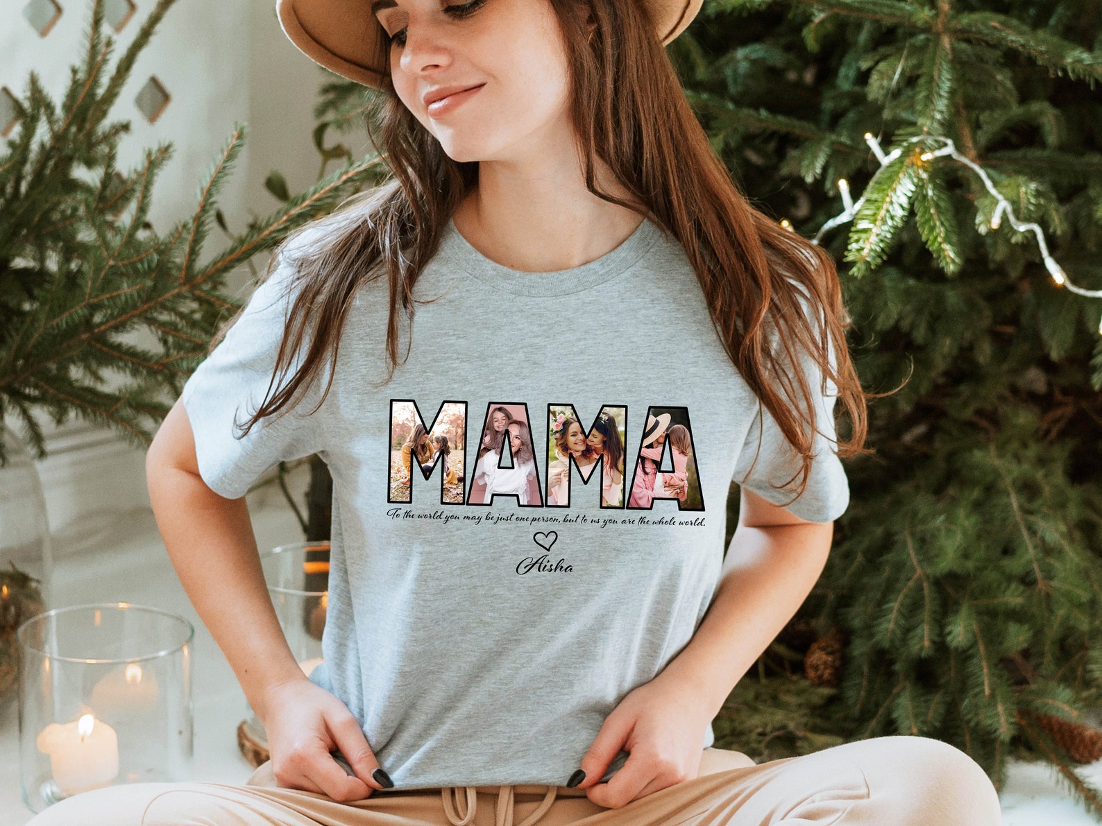 Custom Mama Photo T-shirt, Personalized Mama T-shirt, Personalized Gift ...