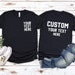 Front and Back Custom Text T-shirt,customize Your Own Design Text T ...
