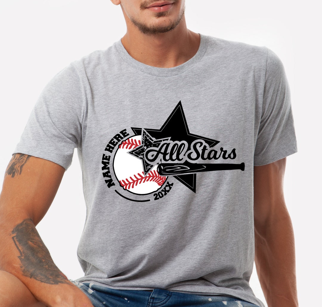 All Stars Baseball Shirt, Baseball Teams Shirt, Custom Baseball Name ...