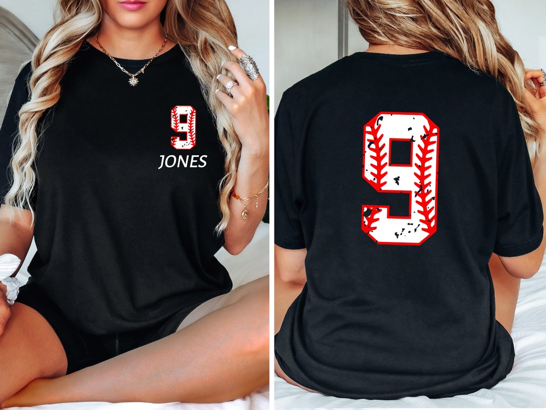 Custom Baseball Team Number T-shirt, Personalized Sports Number T-shirt ...