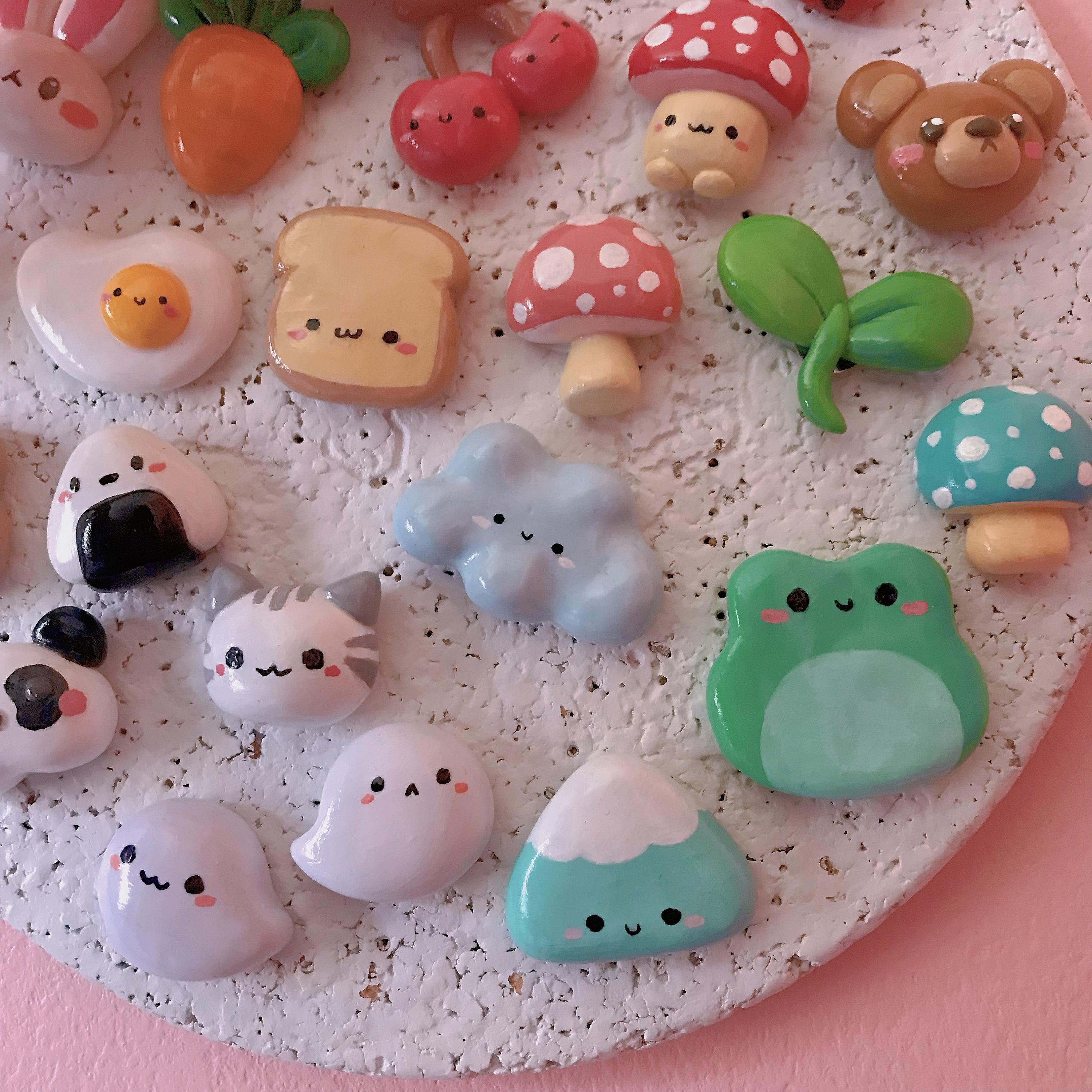 Cute Handmade Clay Pins Kawaii Animals Mushrooms Plants - Etsy