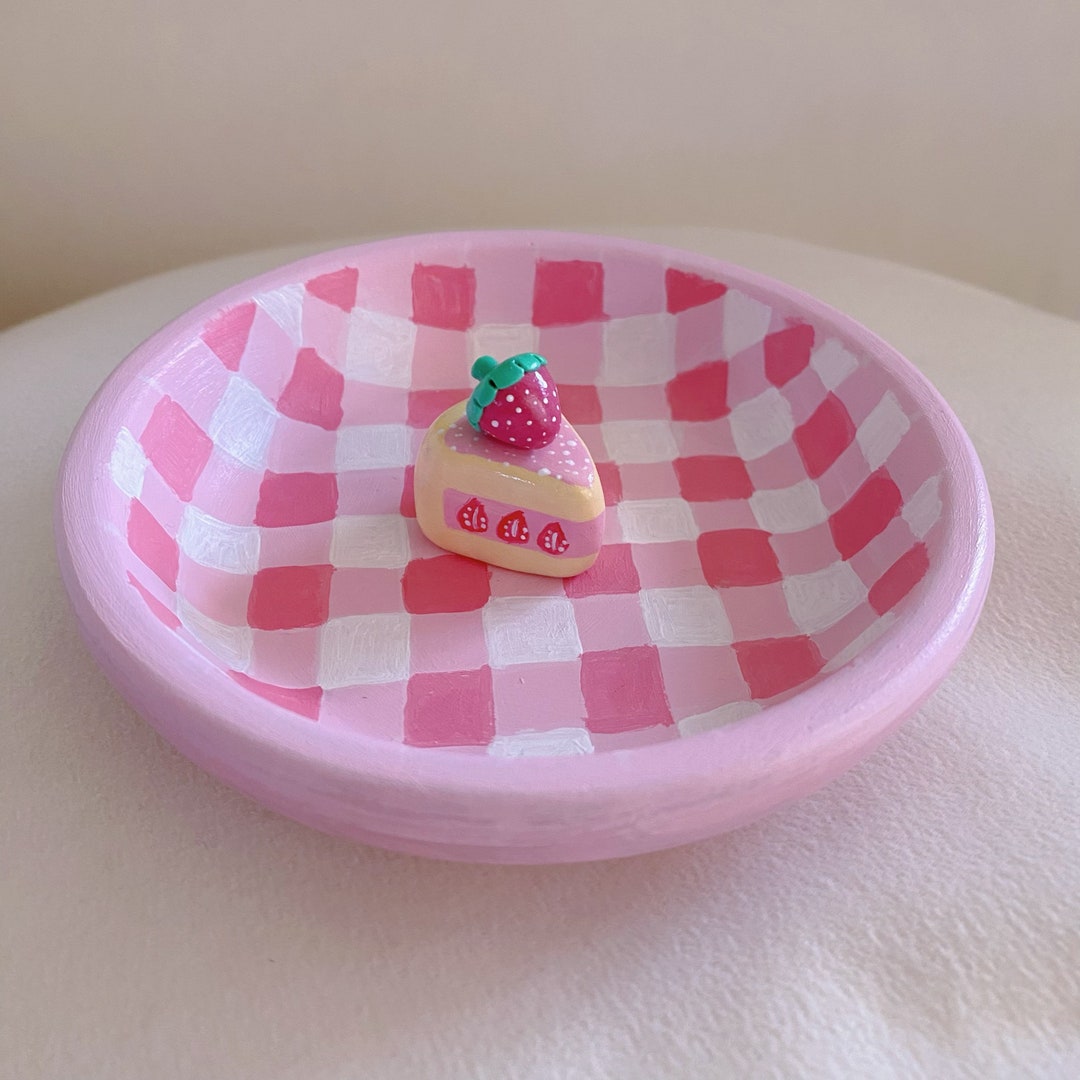 Strawberry Cake Picnic Clay Trinket Tray, Jewelry Dish - Etsy UK