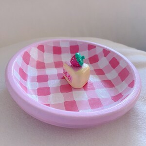 Strawberry Cake Picnic Clay Trinket Tray, Jewelry Dish - Etsy UK