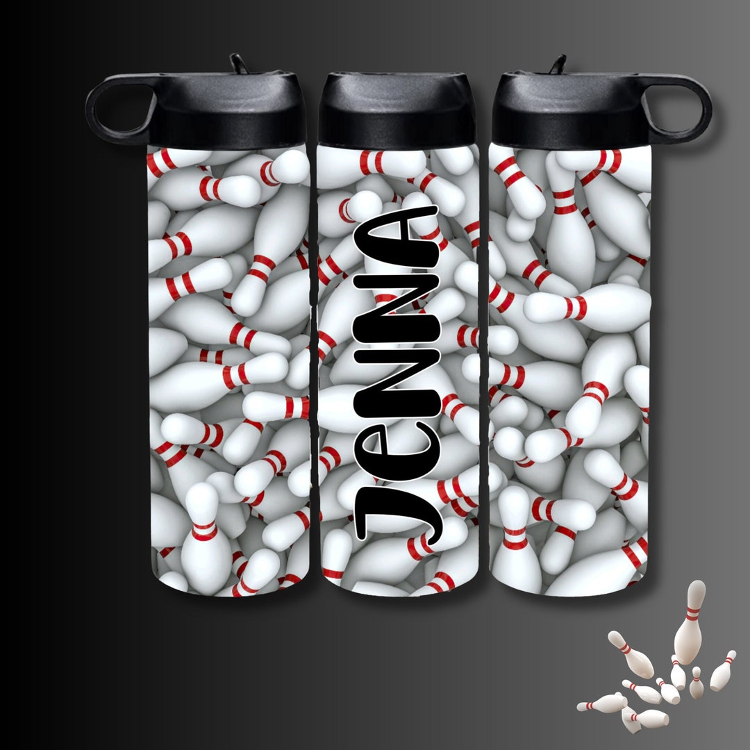 Bowling Water Bottle - Personalized Bowlers Drinkware - Custom Bowler ...