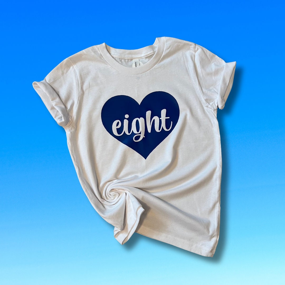 Girls Custom Birthday Shirt - Eighth Birthday Tee - Kids 8th Bday Top W ...