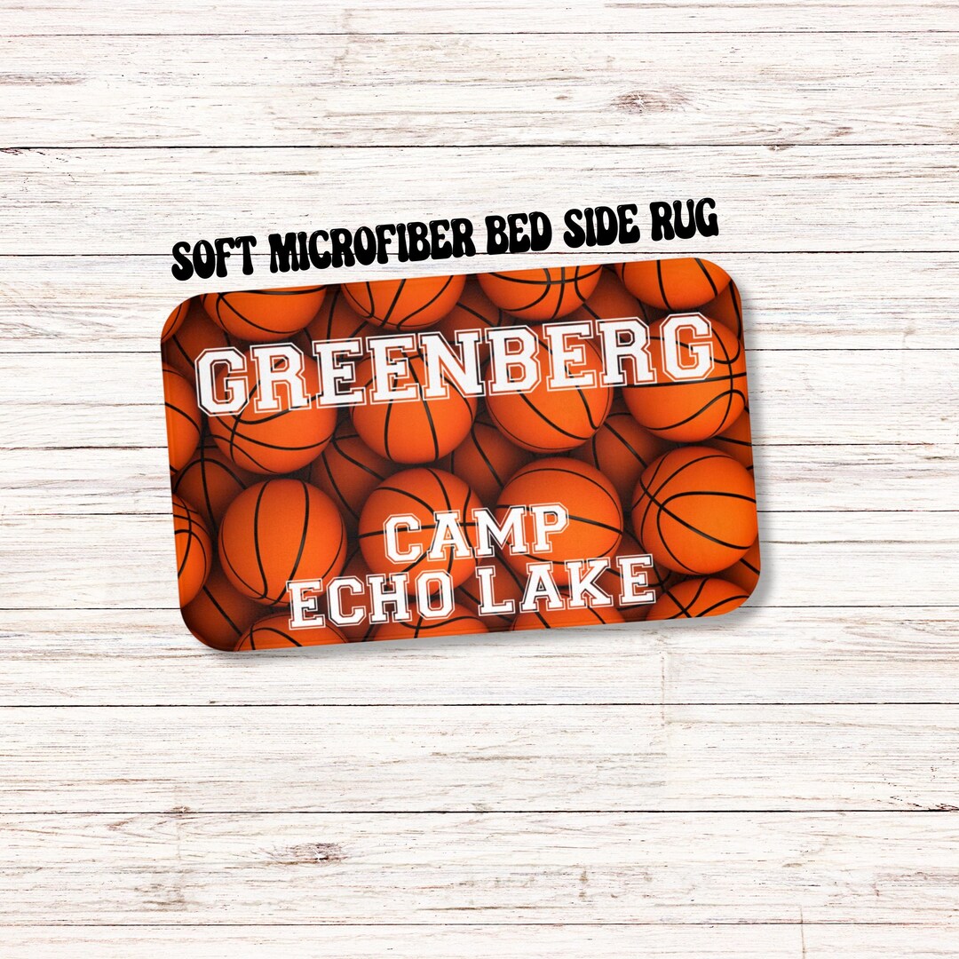 Sleepaway Camp Basketball Bed Side Mat / Rug, Boys Bunk Decor for ...