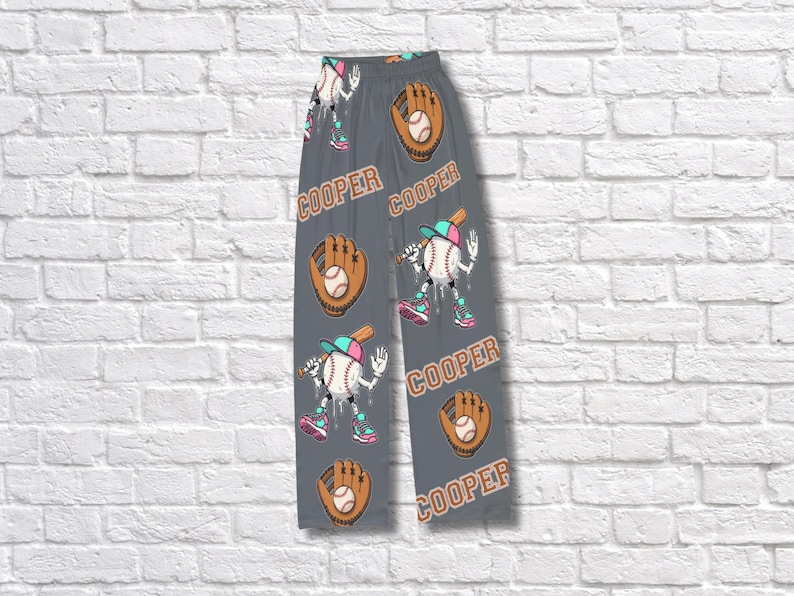 Personalized Baseball Lounge Pants | Youth & Adult Sizes, 100% ...