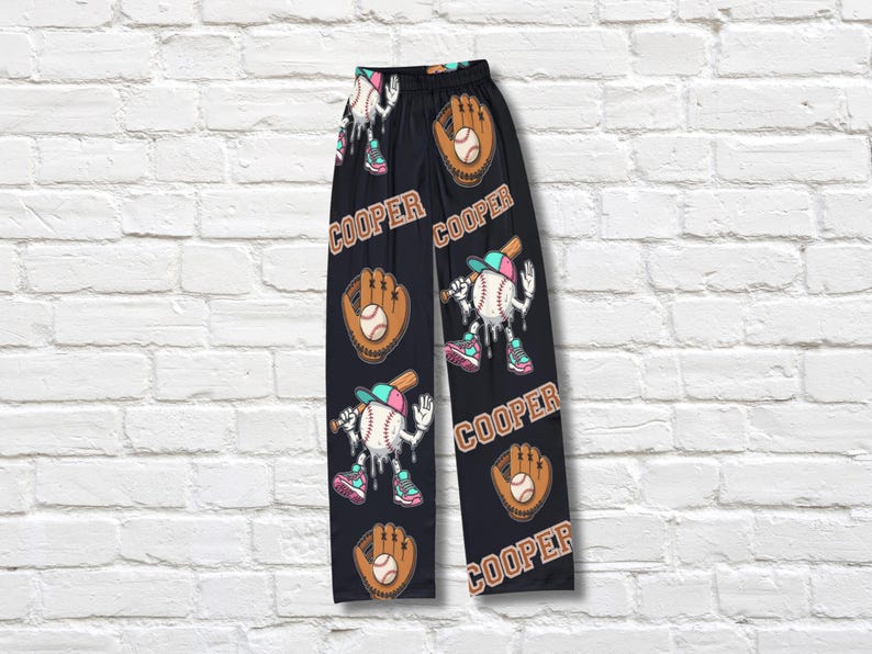 Personalized Baseball Lounge Pants | Youth & Adult Sizes, 100% ...