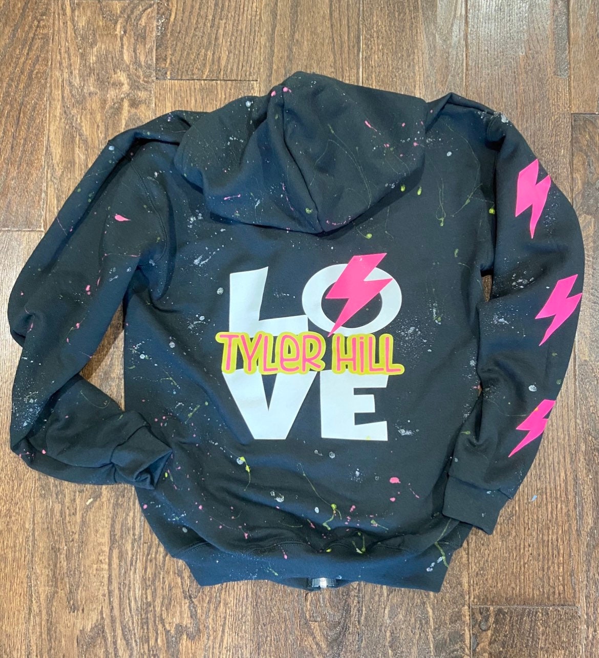 Girls Custom LOVE Zip up Hoodie W/ CAMP or SCHOOL Name - Etsy