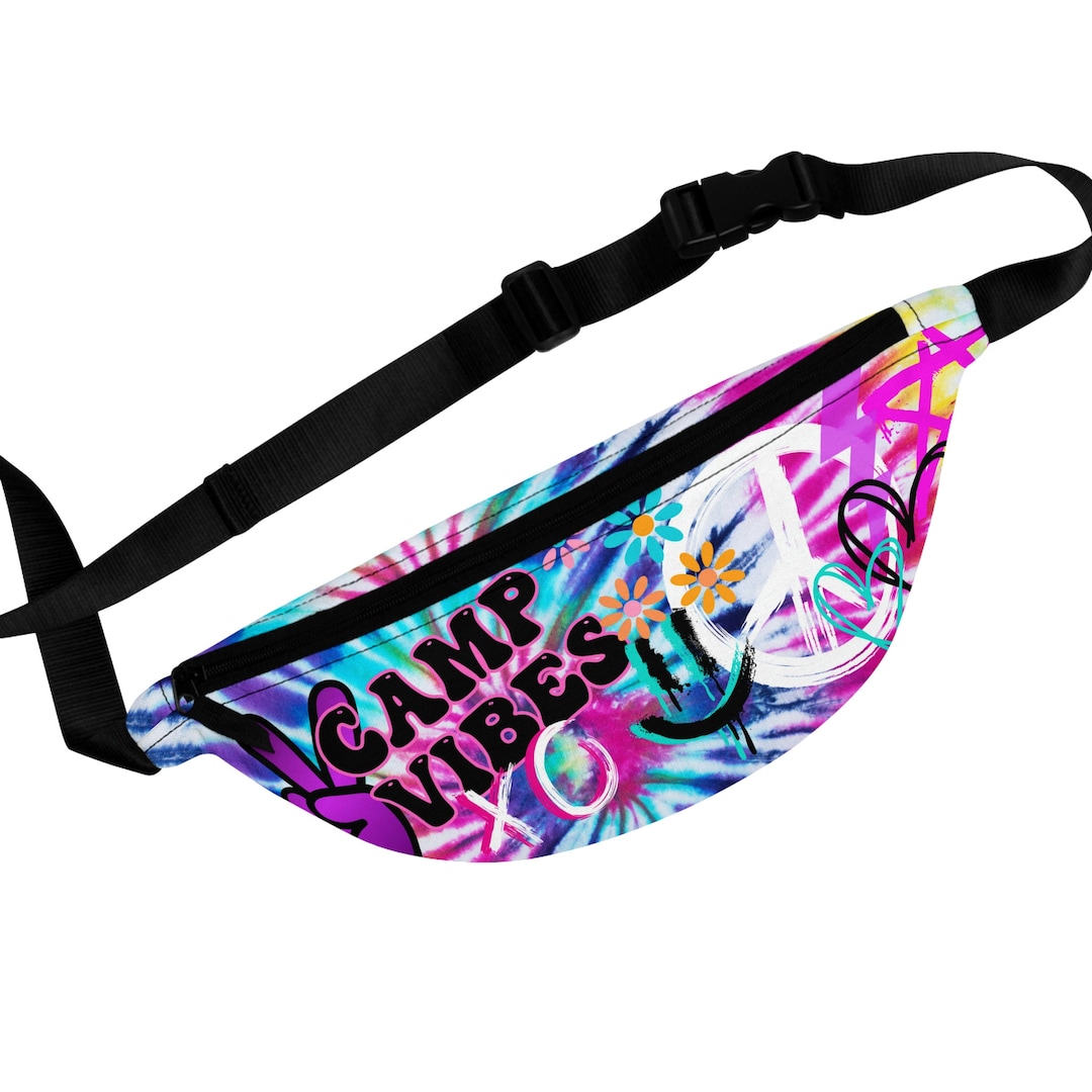 Girls Camp Fanny Pack, Tie Dye Crossbody Bag for Field Trips, Travel ...