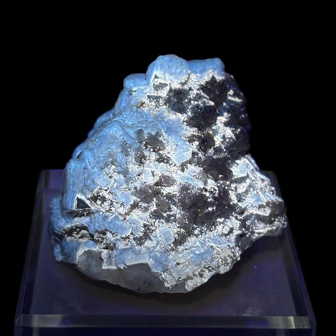 Yellow Fluorite Crystal: UV Phosphorescent Mineral Specimen, Moscona ...