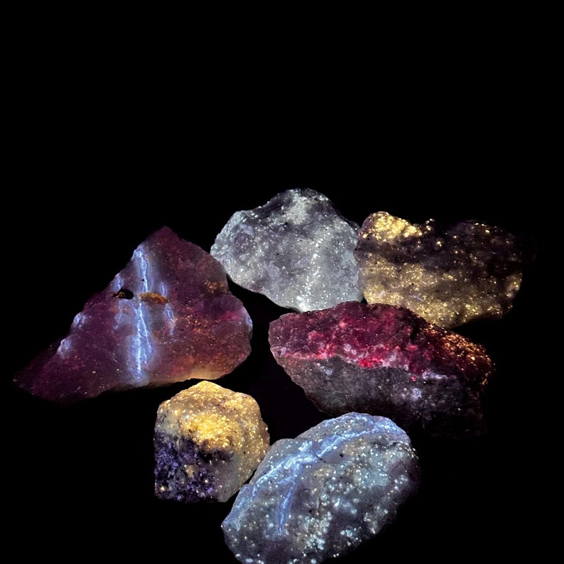 Fluorescent Minerals, UV Reactive “starry Night” Lot 1-5lbs, SW ...