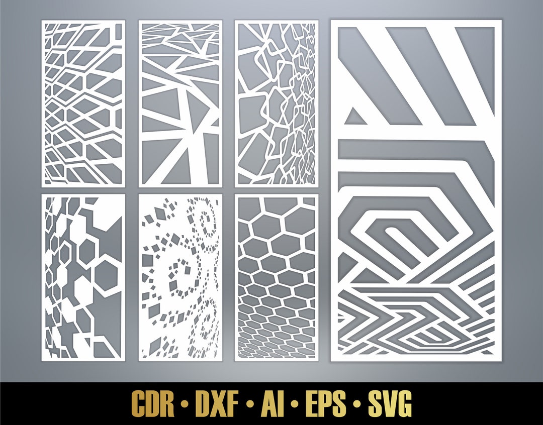 Several Distorted Patterns SVG #54. Panel Templates. 7 Vector Files ...