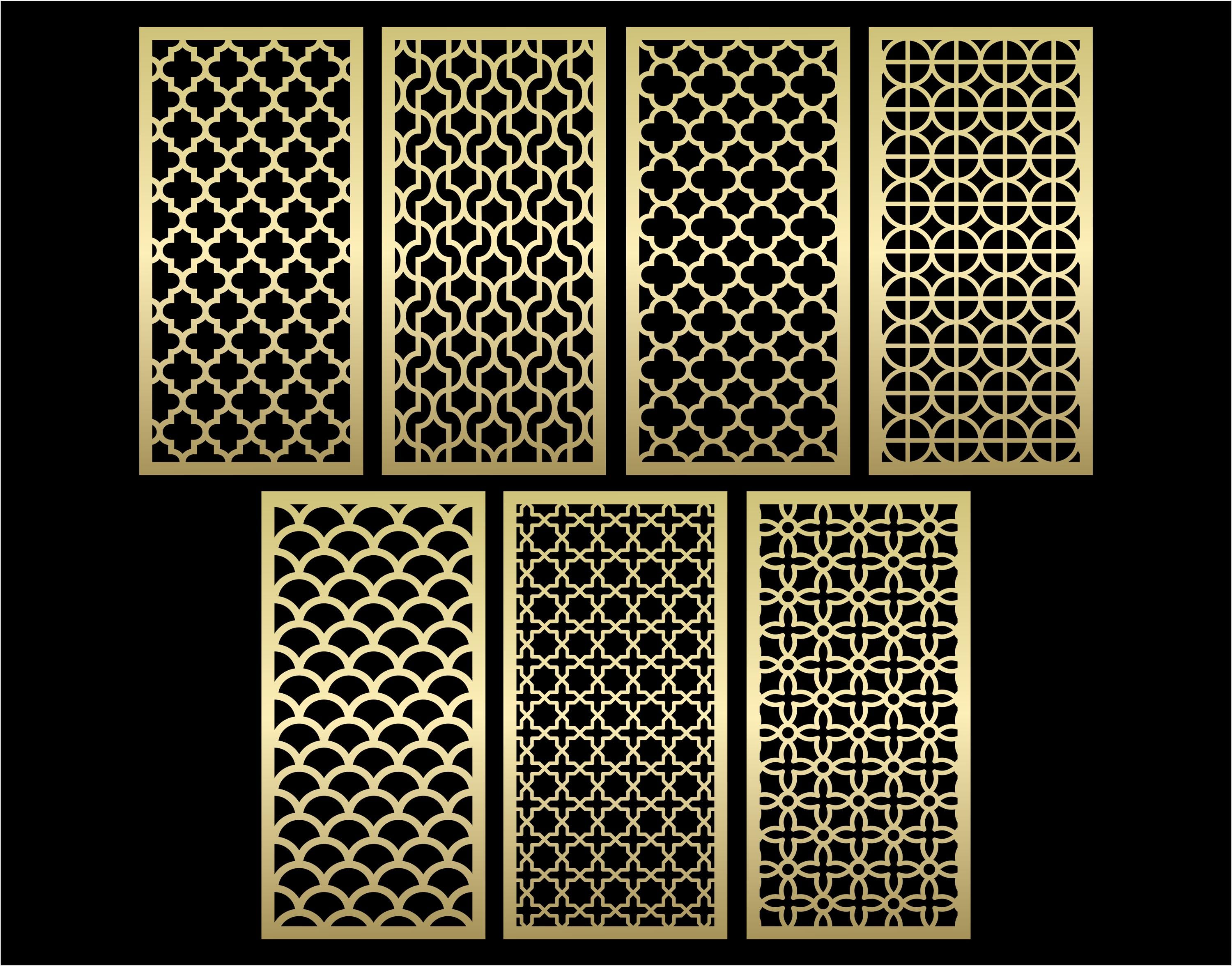Arabic Panel Templates SVG. Moroccan Style Arabic Room Divider SVG 7 ...
