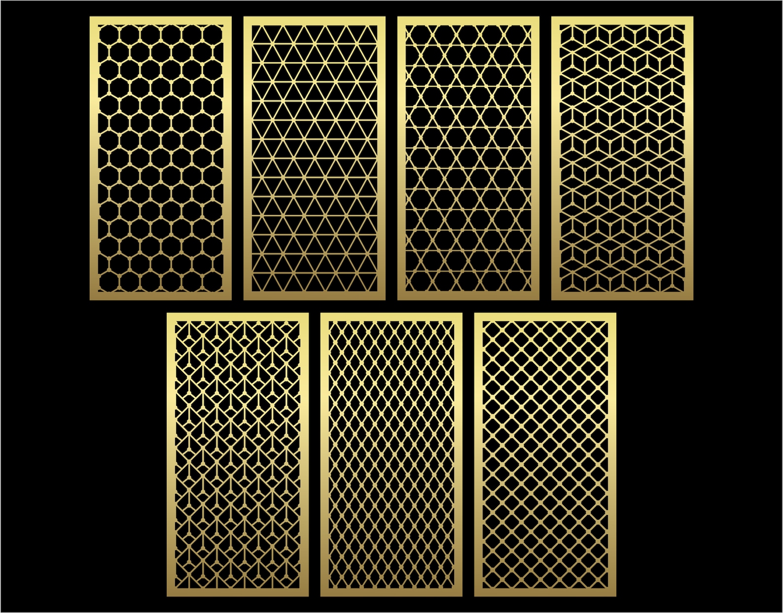 Geometric Patterns Panel Templates SVG Set 23. 7 Vector | Etsy