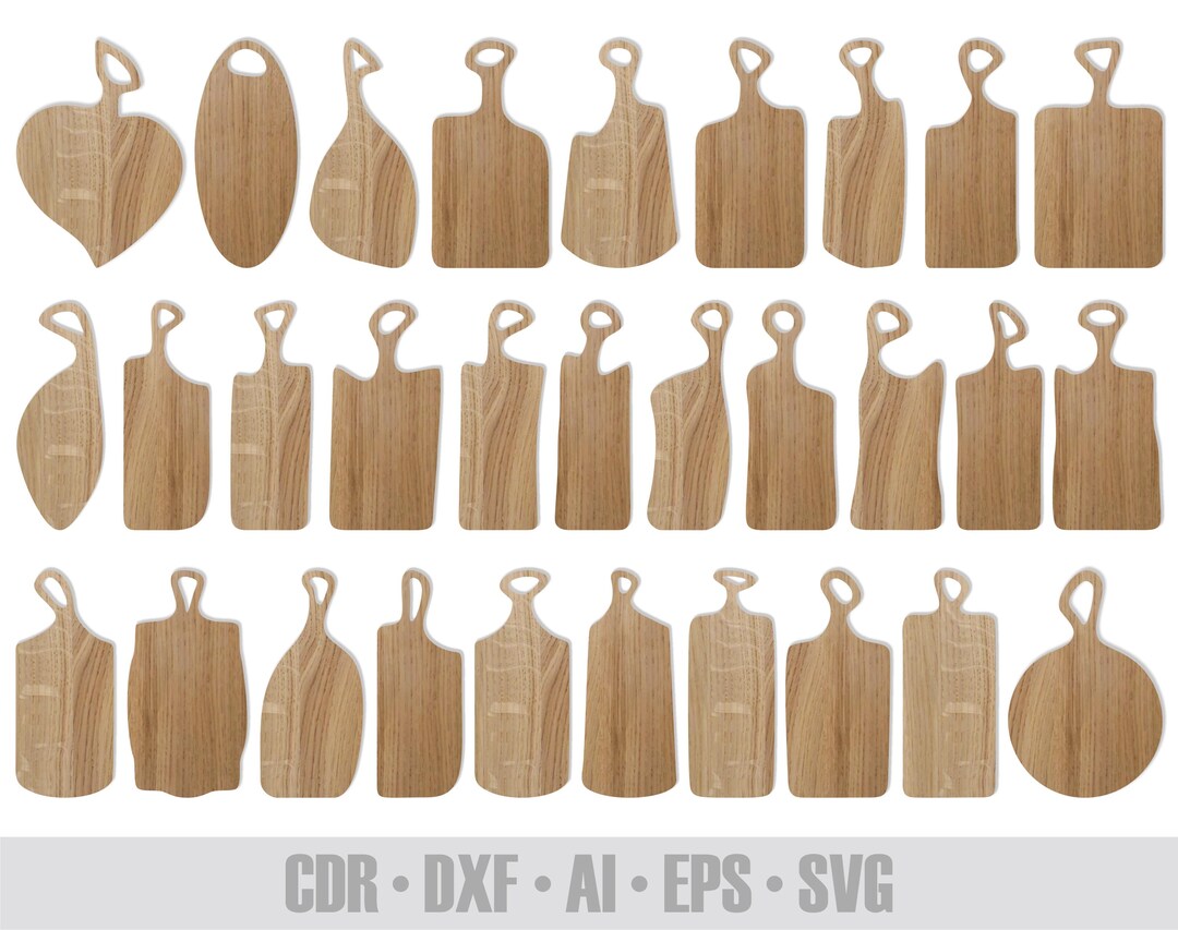 30 Cutting Board SVG Templates | Laser Cut Files for CNC, Glowforge ...
