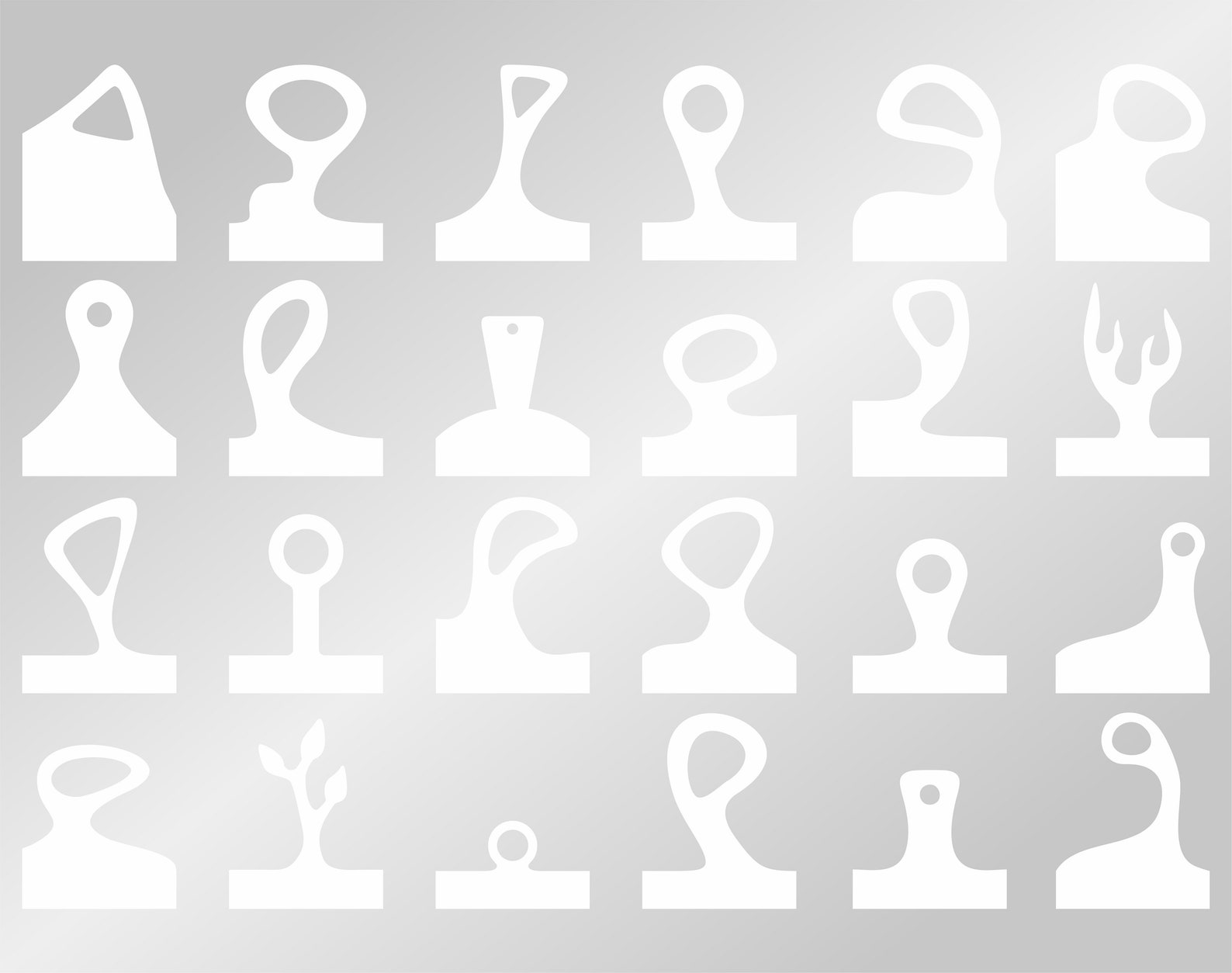 24 Hand Drawn Cutting Board Handle Templates Set #2 SVG, DXF, PDF ...