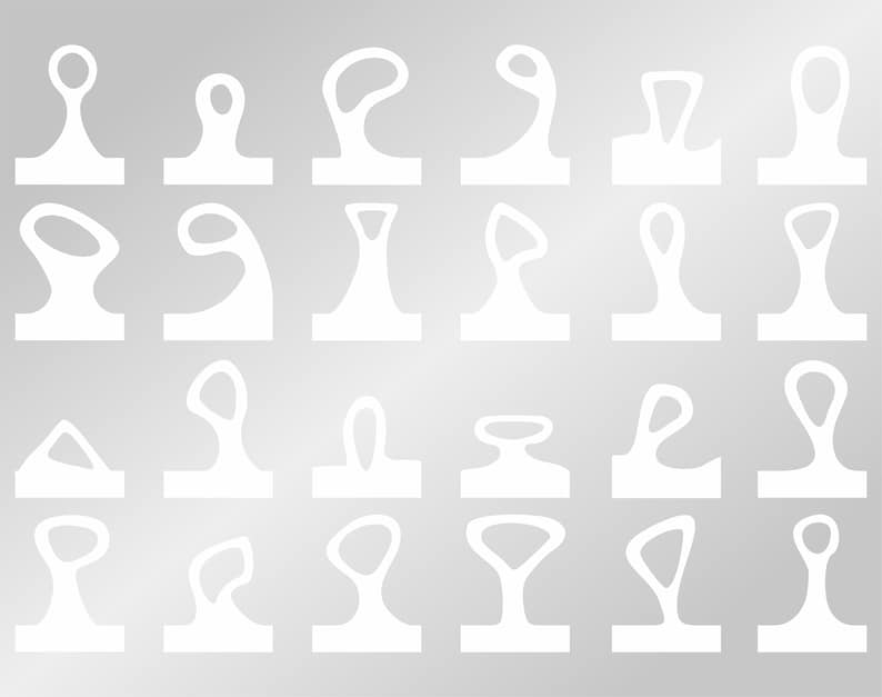 24 Hand Drawn Cutting Board Handle Templates Set 3 SVG DXF - Etsy